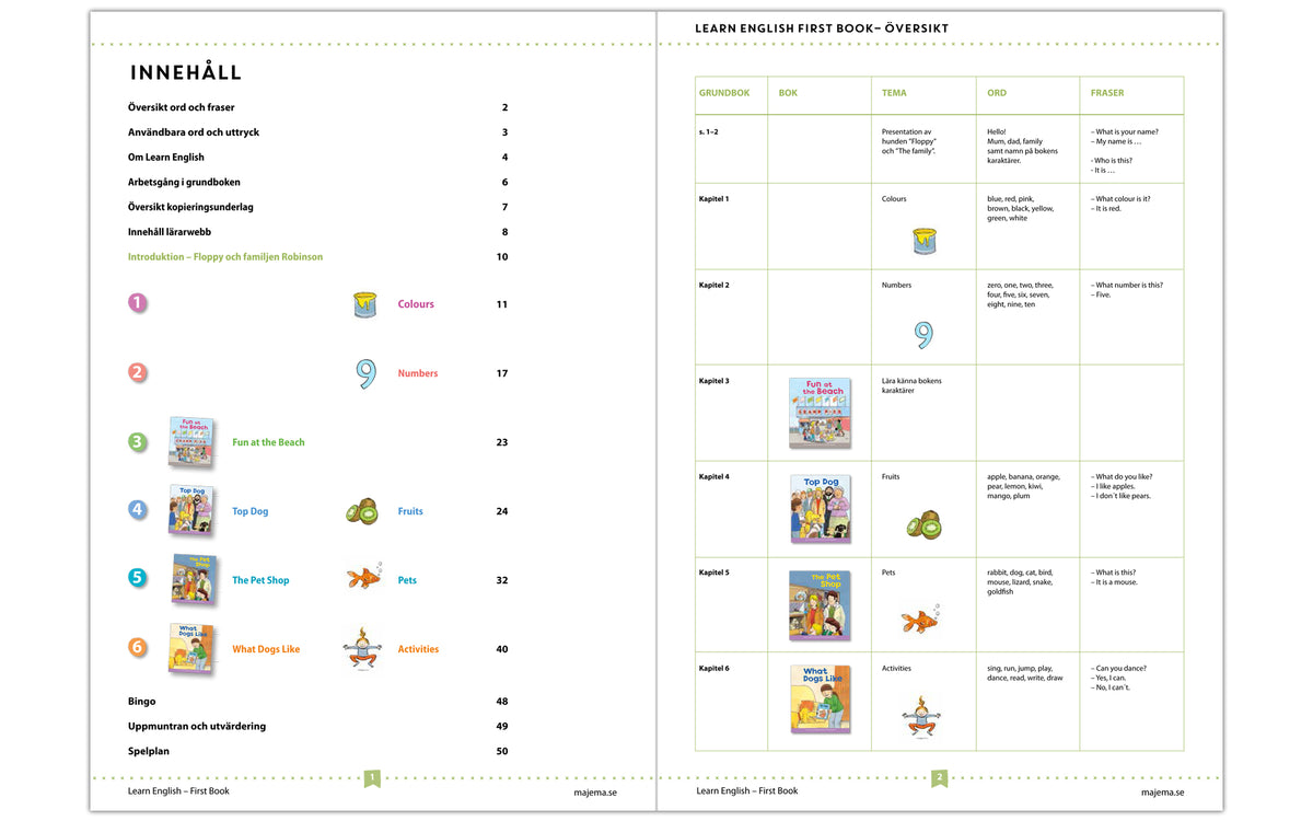 Learn English First book lärarhandledning åk 1 | Majema