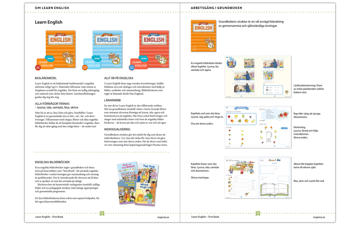 Learn English First book lärarhandledning åk 1 | Majema